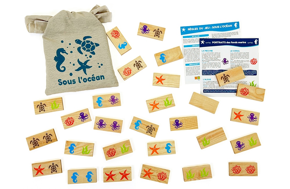 Jeu de dominos géants en bois - Apprentissage ludique | Sloli